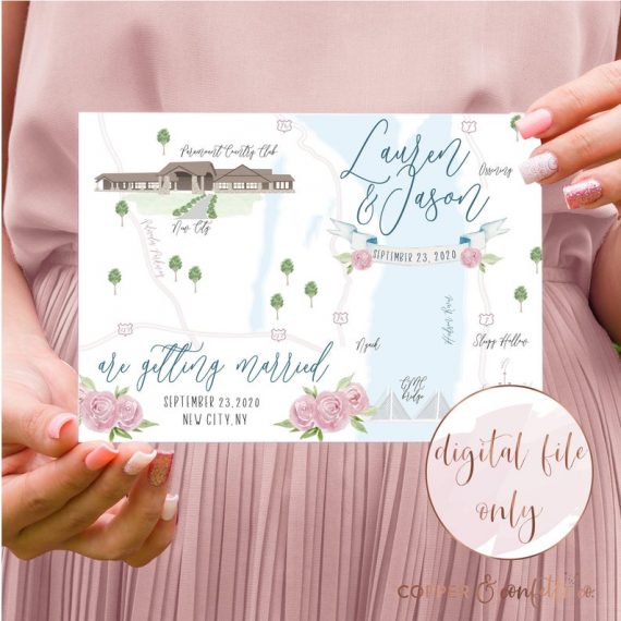 How to Include Maps in Wedding Invitations | Emmaline Bride