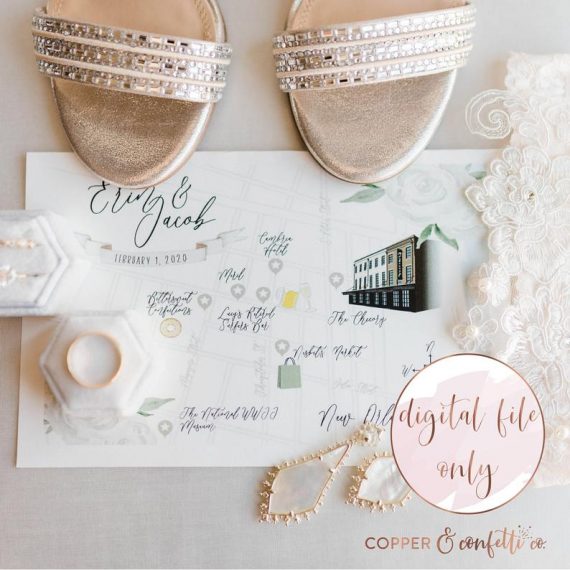 How to Include Maps in Wedding Invitations | Emmaline Bride