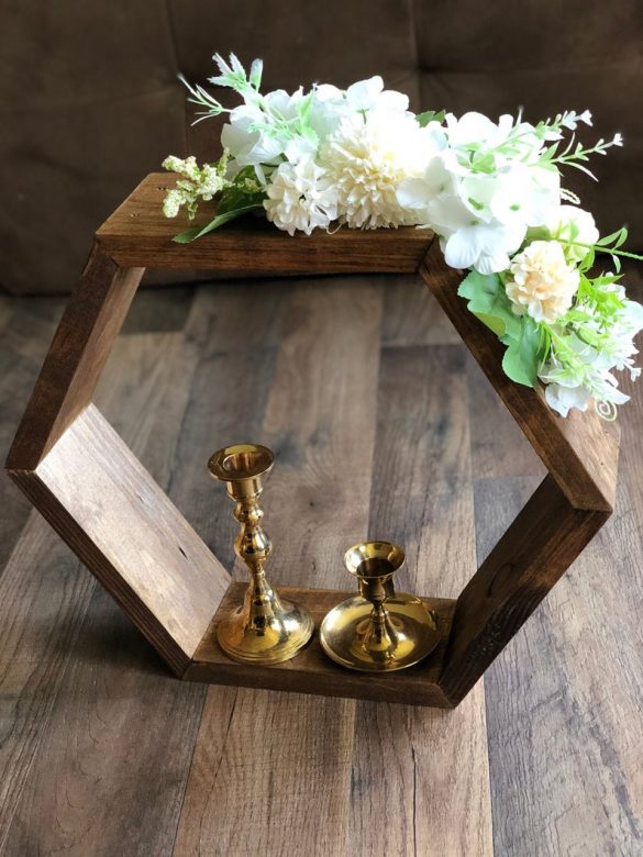 Wooden Hexagon Centerpieces for Weddings (+ How to Decorate Them)