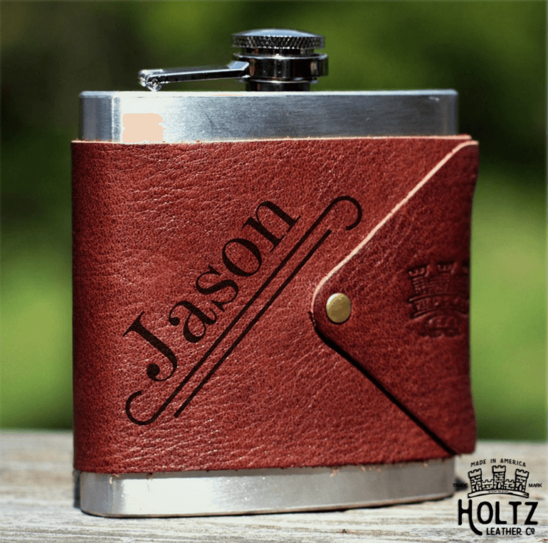 30 Best Leather Groomsmen Flask Wedding Gifts | Emmaline Bride