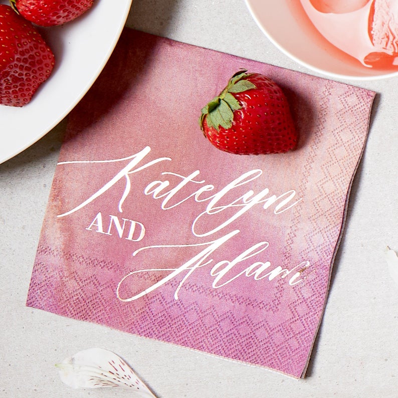 Wedding Napkins with Names on Them? -- Ask Emmaline Bride