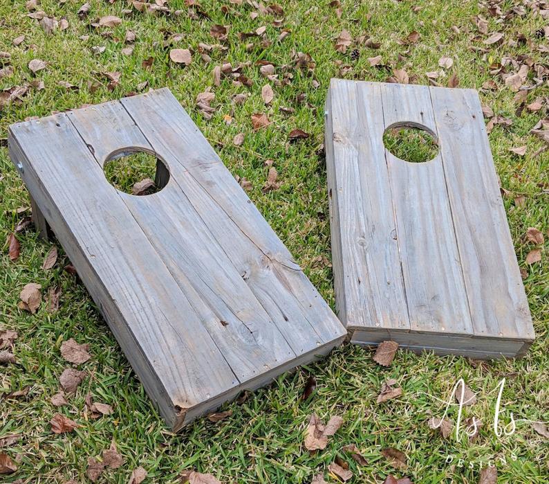Rustic Cornhole Boards for Weddings and Parties | Emmaline Bride