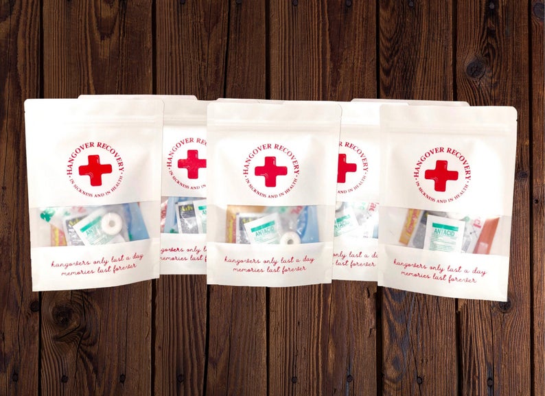 Hangover Kits for Wedding Guests: What to Put Inside + Where to Buy