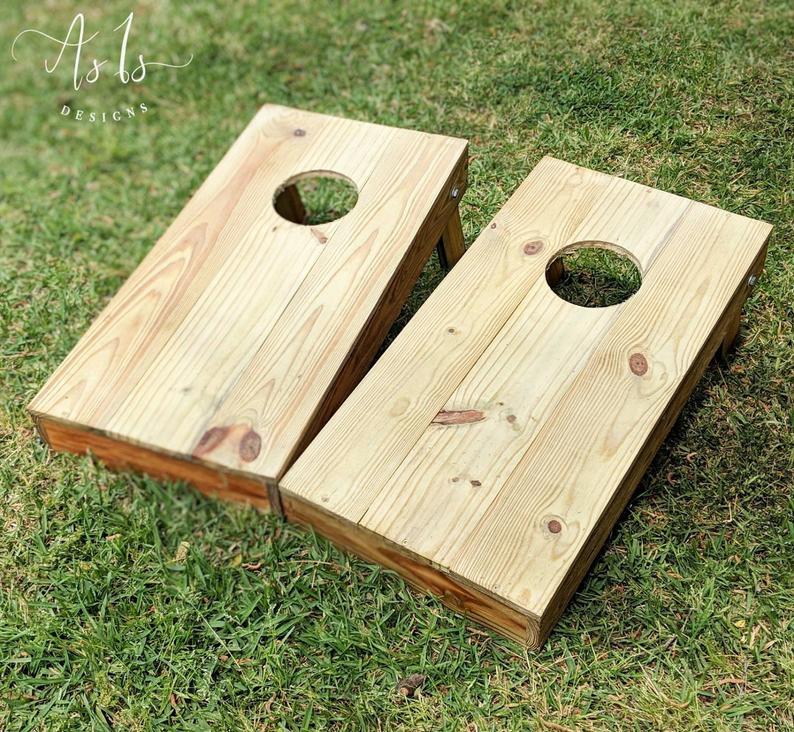 Rustic Cornhole Boards for Weddings and Parties | Emmaline Bride