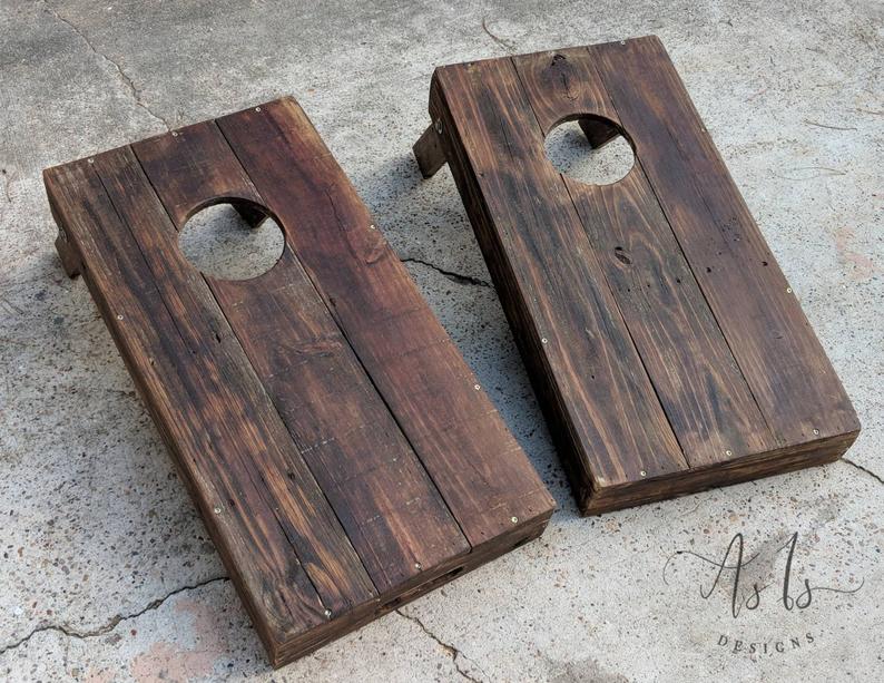Rustic Cornhole Boards for Weddings and Parties | Emmaline Bride