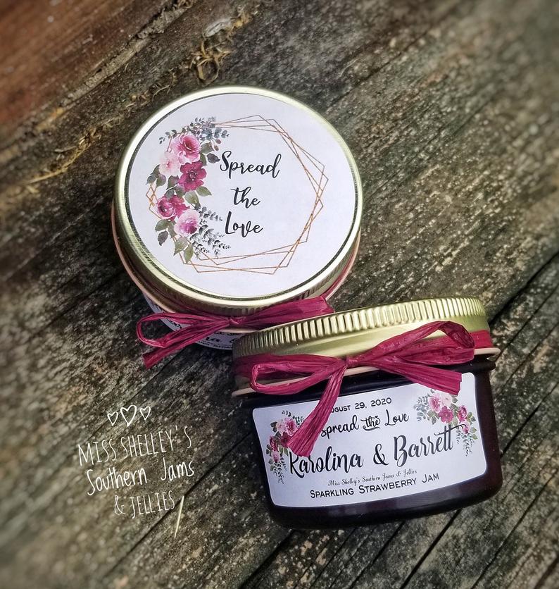 Strawberry Jam Wedding Favors | Emmaline Bride