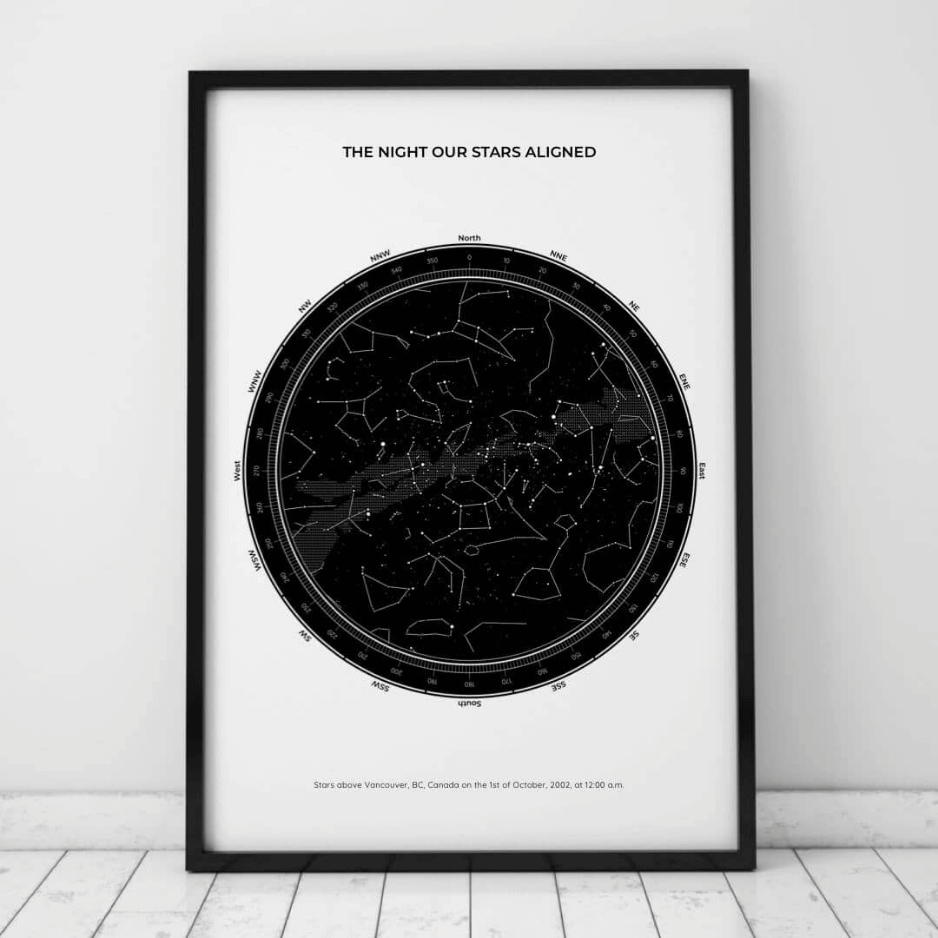 Star Map Gifts: Your Moment Captured Under the Stars | Emmaline Bride