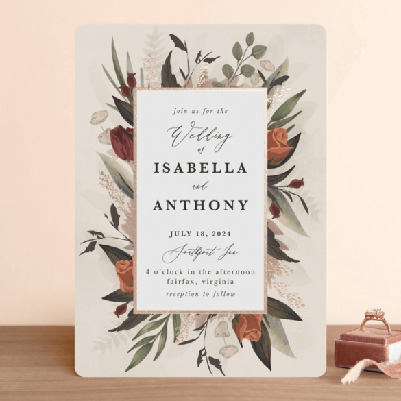 5 Rust Wedding Invitation Sets for Fall Weddings | Emmaline Bride