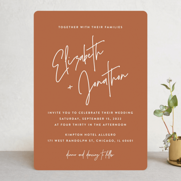 5 Rust Wedding Invitation Sets for Fall Weddings | Emmaline Bride