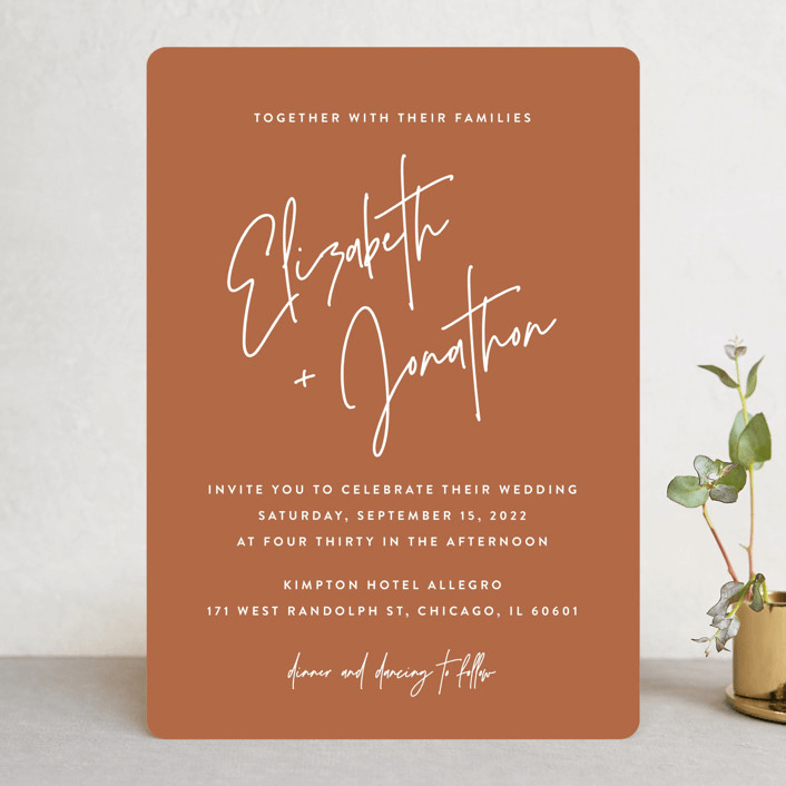 5 Rust Wedding Invitation Sets for Fall Weddings | Emmaline Bride