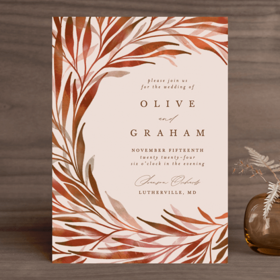 5 Rust Wedding Invitation Sets for Fall Weddings | Emmaline Bride