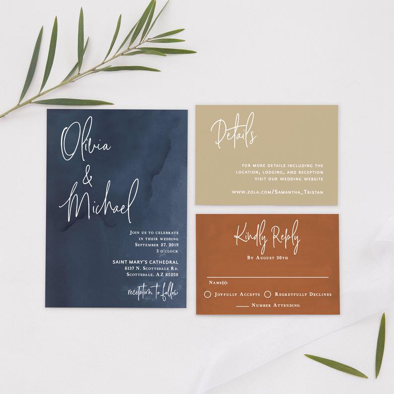 5 Rust Wedding Invitation Sets for Fall Weddings | Emmaline Bride