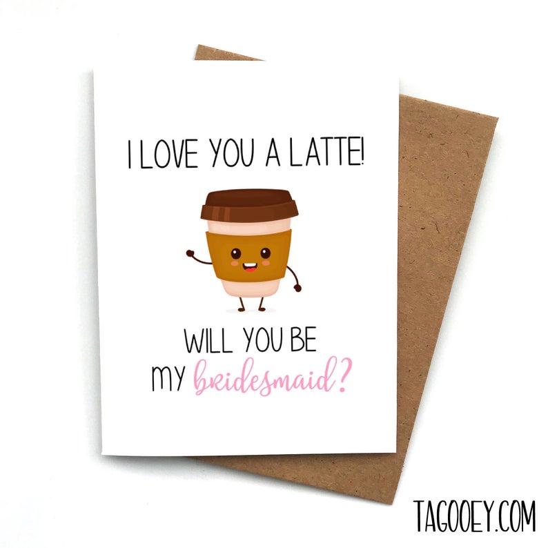 Bridesmaid Proposal Mug Gift Under $25: Cup, Card + Coffee