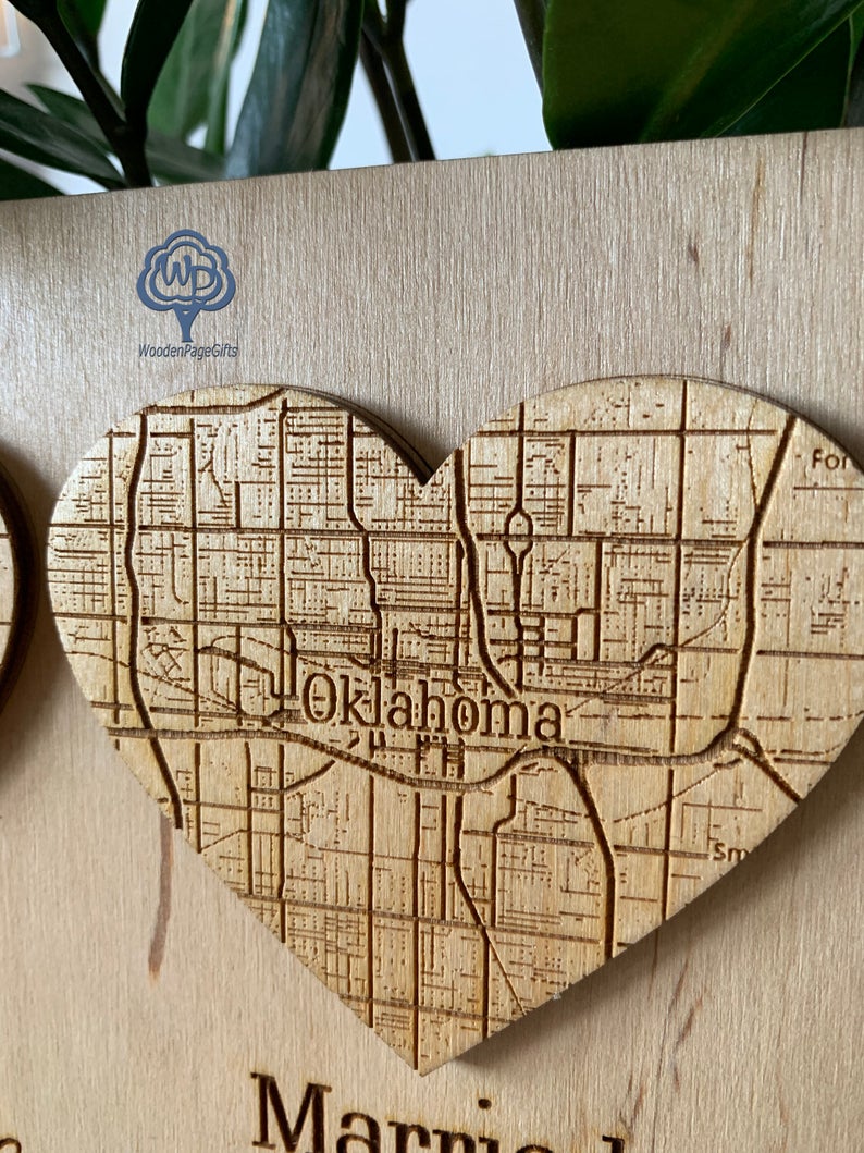 Met, Engaged, Married Map Gift Idea | Emmaline Bride