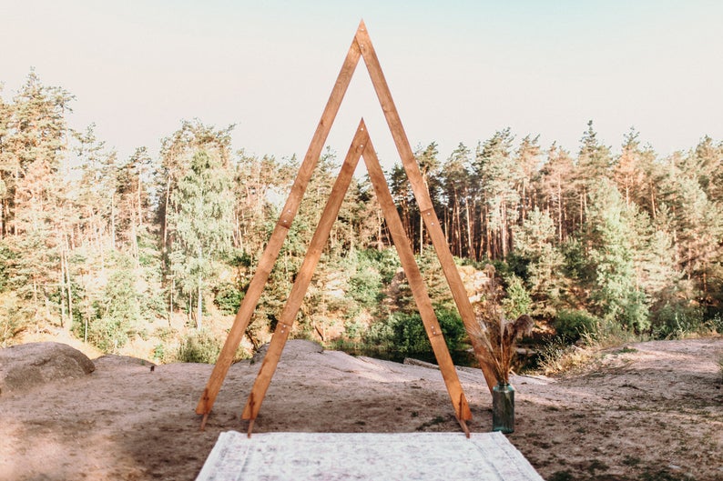 Where to Get a Triangle Wedding Arch | Emmaline Bride