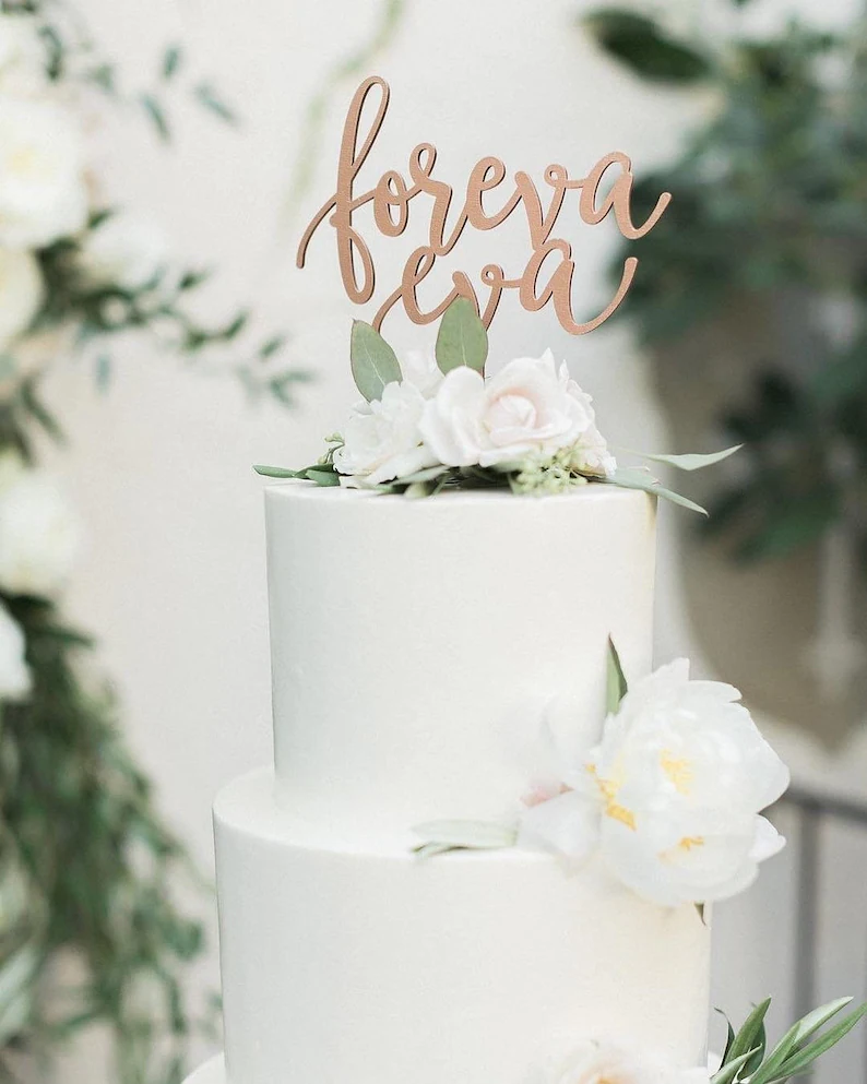 Forever Eva Cake Topper | Emmaline Bride Wedding Blog