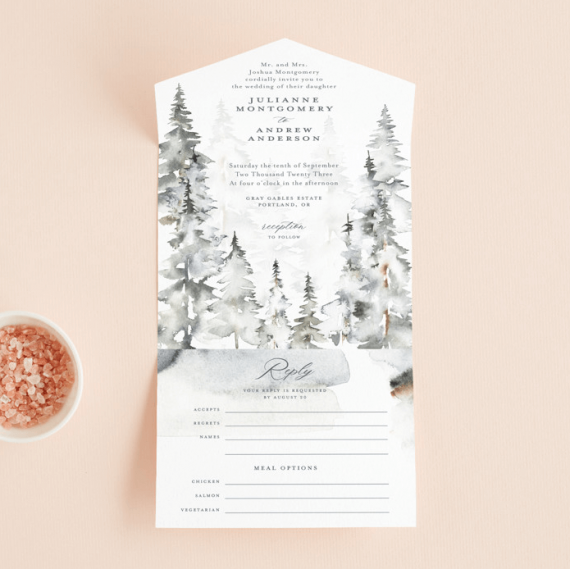 20 Best Winter Wedding Invitations That Are Elegant for the Season