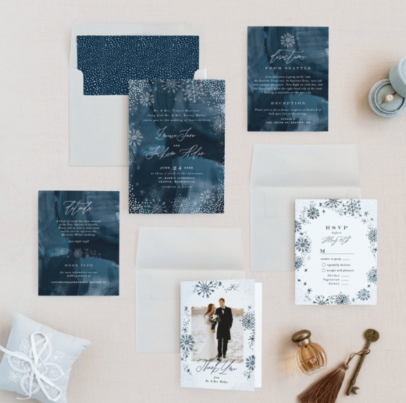 20 Best Winter Wedding Invitations That Are Elegant for the Season