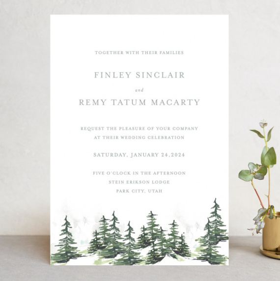 20 Best Winter Wedding Invitations That Are Elegant for the Season