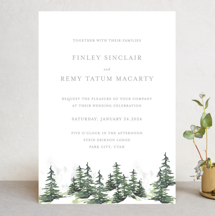 20 Best Winter Wedding Invitations That Are Elegant for the Season