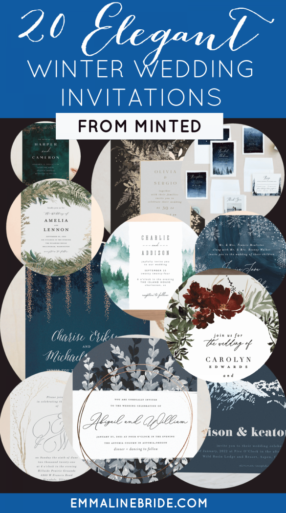 20 Best Winter Wedding Invitations That Are Elegant for the Season