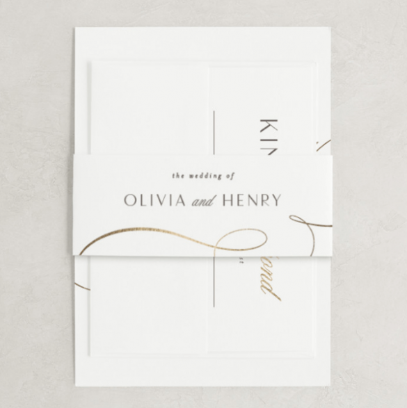 How To Use Belly Bands for Wedding Invitations | Emmaline Bride