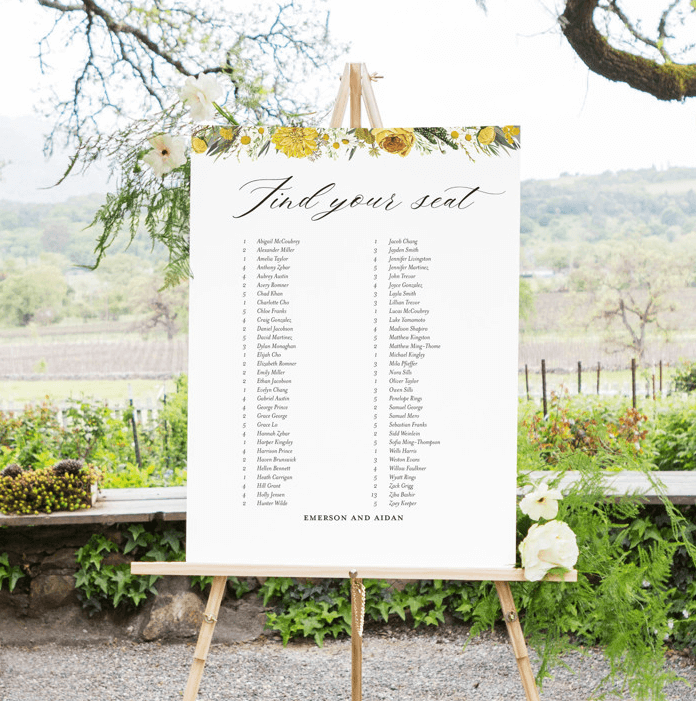 Seating Chart or No Seating Chart at Wedding? | Emmaline Bride
