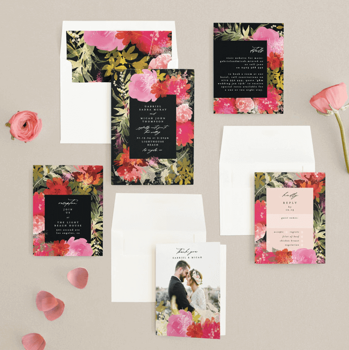 The 15 Most Beautiful Botanical Wedding Invitations | Emmaline Bride