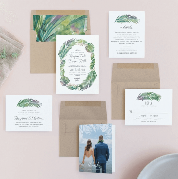 The 15 Most Beautiful Botanical Wedding Invitations | Emmaline Bride