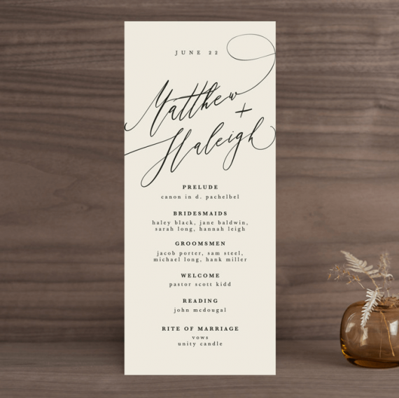 Here's EXACTLY What to Put on Ceremony Programs | Emmaline Bride