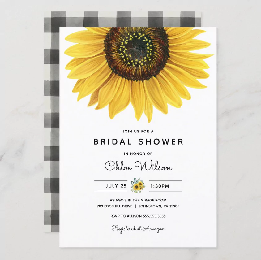 7 Best Sunflower Bridal Shower Invitations to Send to Your Guests