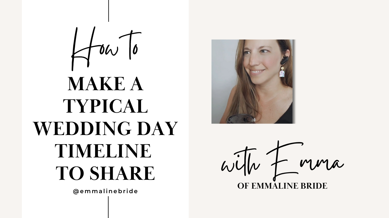 How to Make a Typical Wedding Day Timeline to Share [VIDEO]