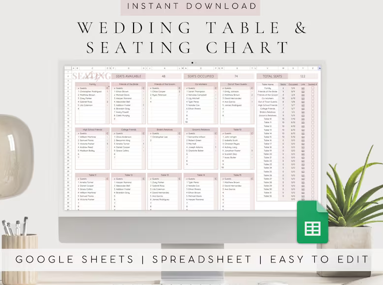 How To Create a Seating Chart for a Wedding to Seat Guests Well