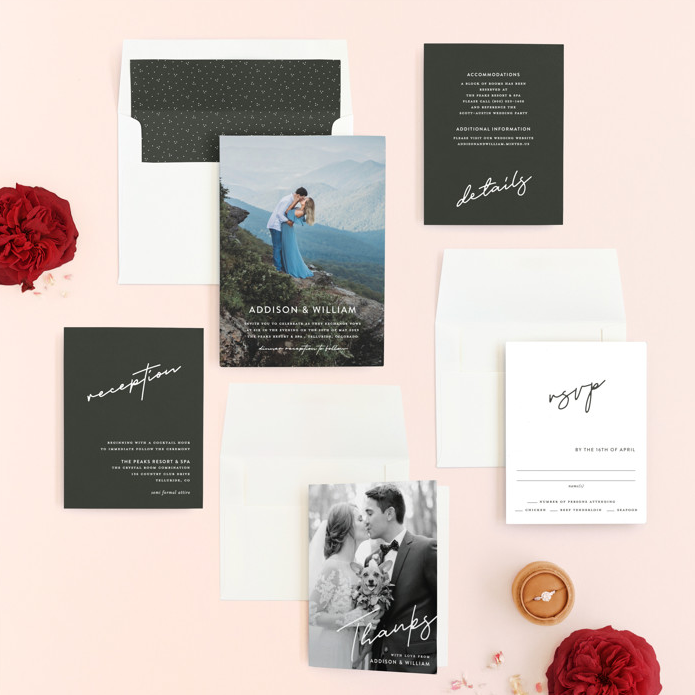 24 Chic Photo Wedding Invitations for Picture-Perfect Invites