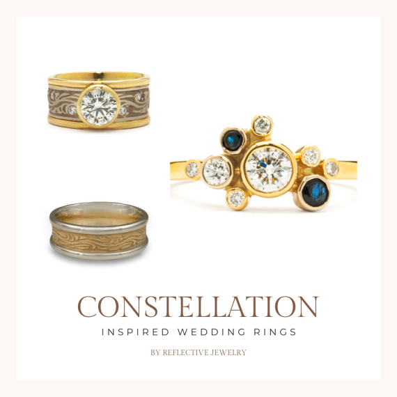 7 Sparkling Constellation and Starry Night Wedding Rings