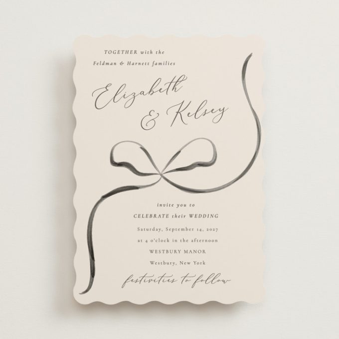 7 Bow Wedding Invitations That Make a Fantastic First Impression