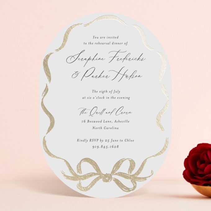 7 Bow Wedding Invitations That Make a Fantastic First Impression