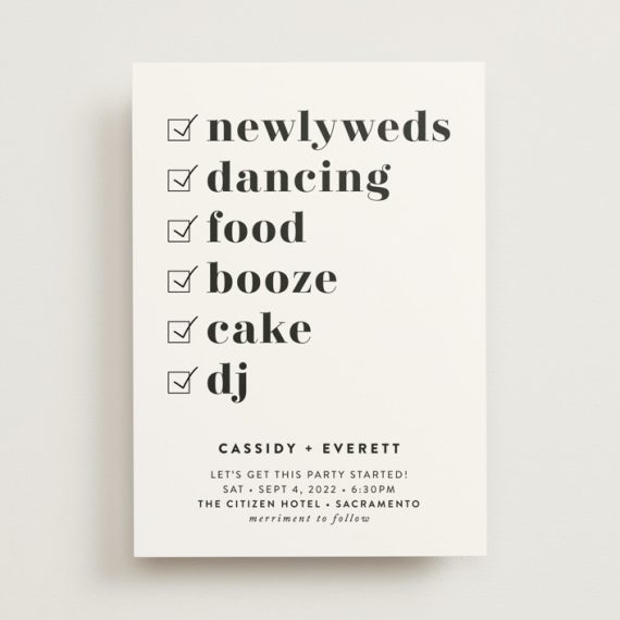 Reception-Only Wedding Invites: How to Word Them Properly