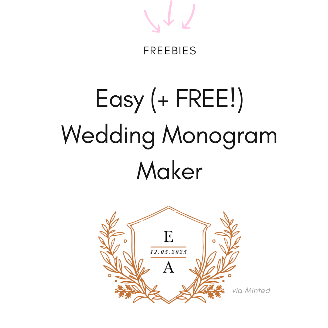 Easy (+ FREE!) Wedding Monogram Maker That Takes 3 Seconds