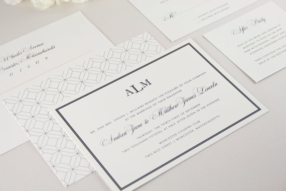 Modern Classic Wedding Invitations - Modern Theme