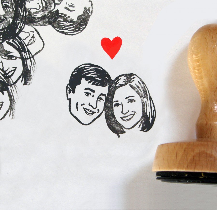 Custom Portrait Rubber Stamp - Photo Turned into a Stamp