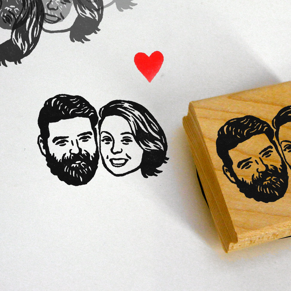 Custom Portrait Rubber Stamp - Photo Turned into a Stamp