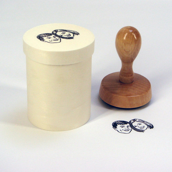 Custom Portrait Rubber Stamp - Photo Turned into a Stamp