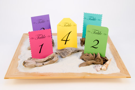 Beach Table Number Holders Made from Driftwood