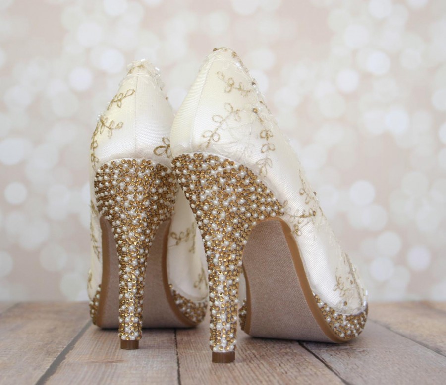 Jeweled Wedding Shoes for the Bride - Ellie Wren Shoes