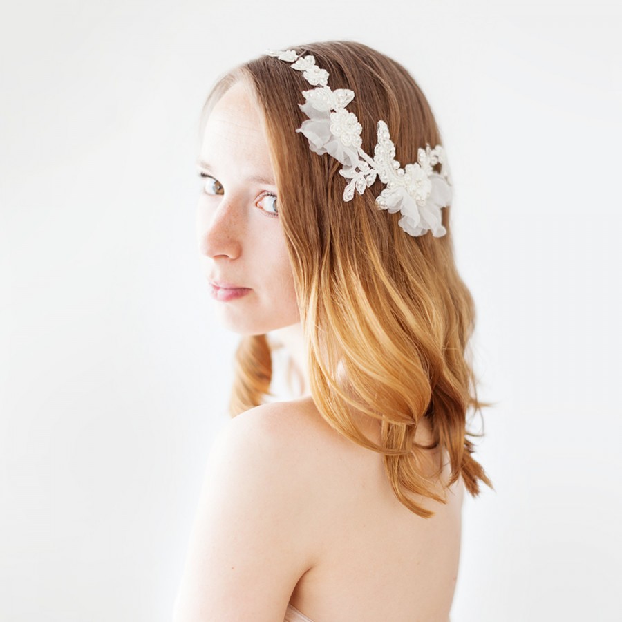 Lace Bridal Headpiece Veil Alternative | Emmaline Bride