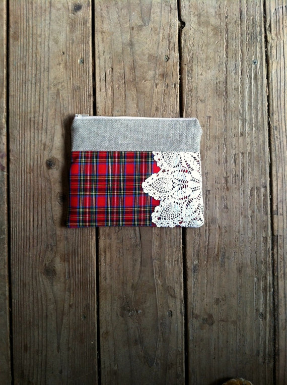 Plaid Clutch Purse for Fall Bridesmaid Gifts - Fall Theme
