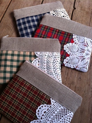 Plaid Clutch Purse for Fall Bridesmaid Gifts - Fall Theme