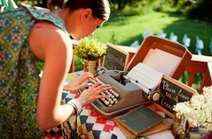 Typewriter Themed Wedding Ideas and Decor PLUS Free Printable
