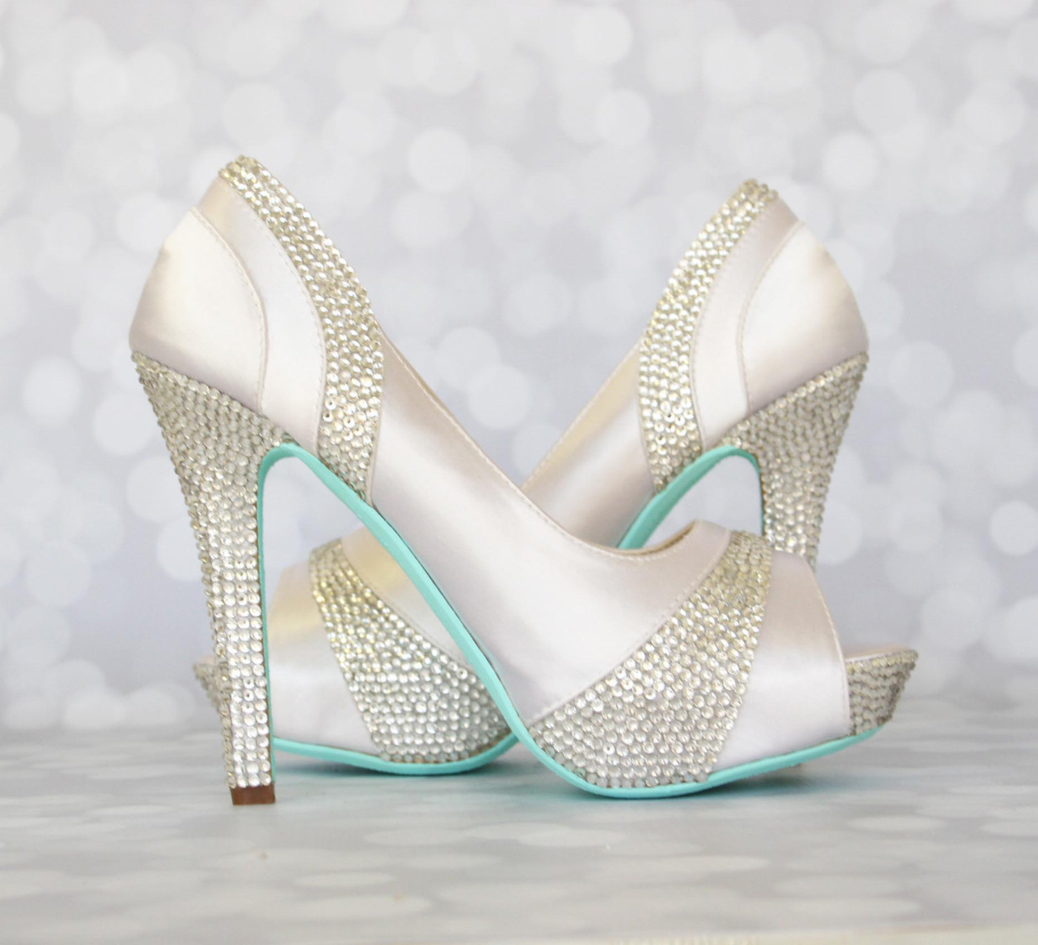 Jeweled Wedding Shoes for the Bride - Ellie Wren Shoes